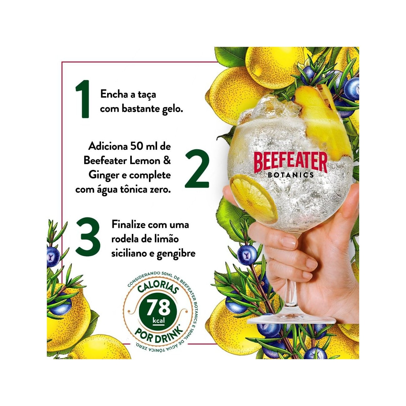 Beefeater Botanics Lemon & Ginger 750ml - Espaço Prime Bebidas