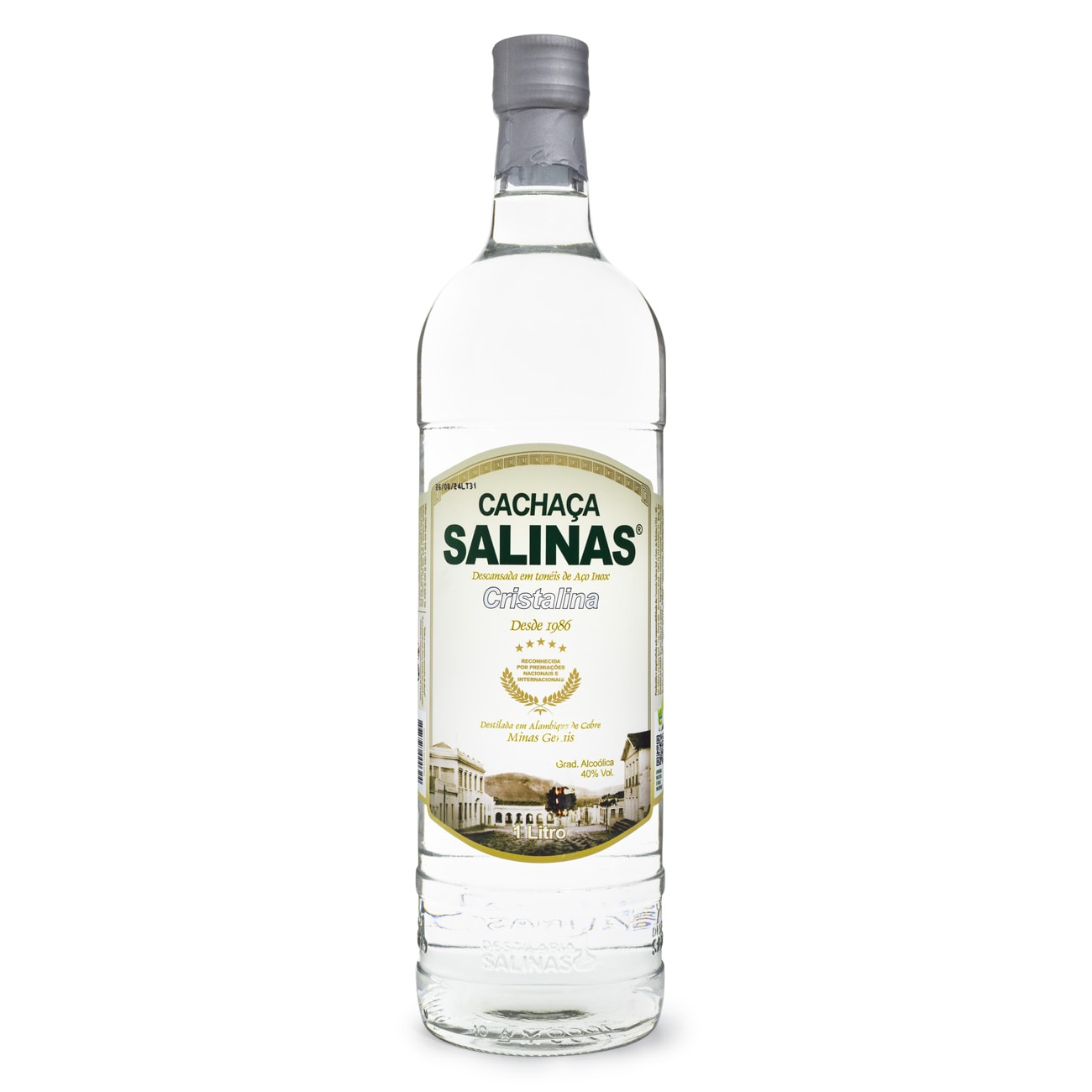Cachaça Salinas Cristalina 1L - Espaço Prime Bebidas