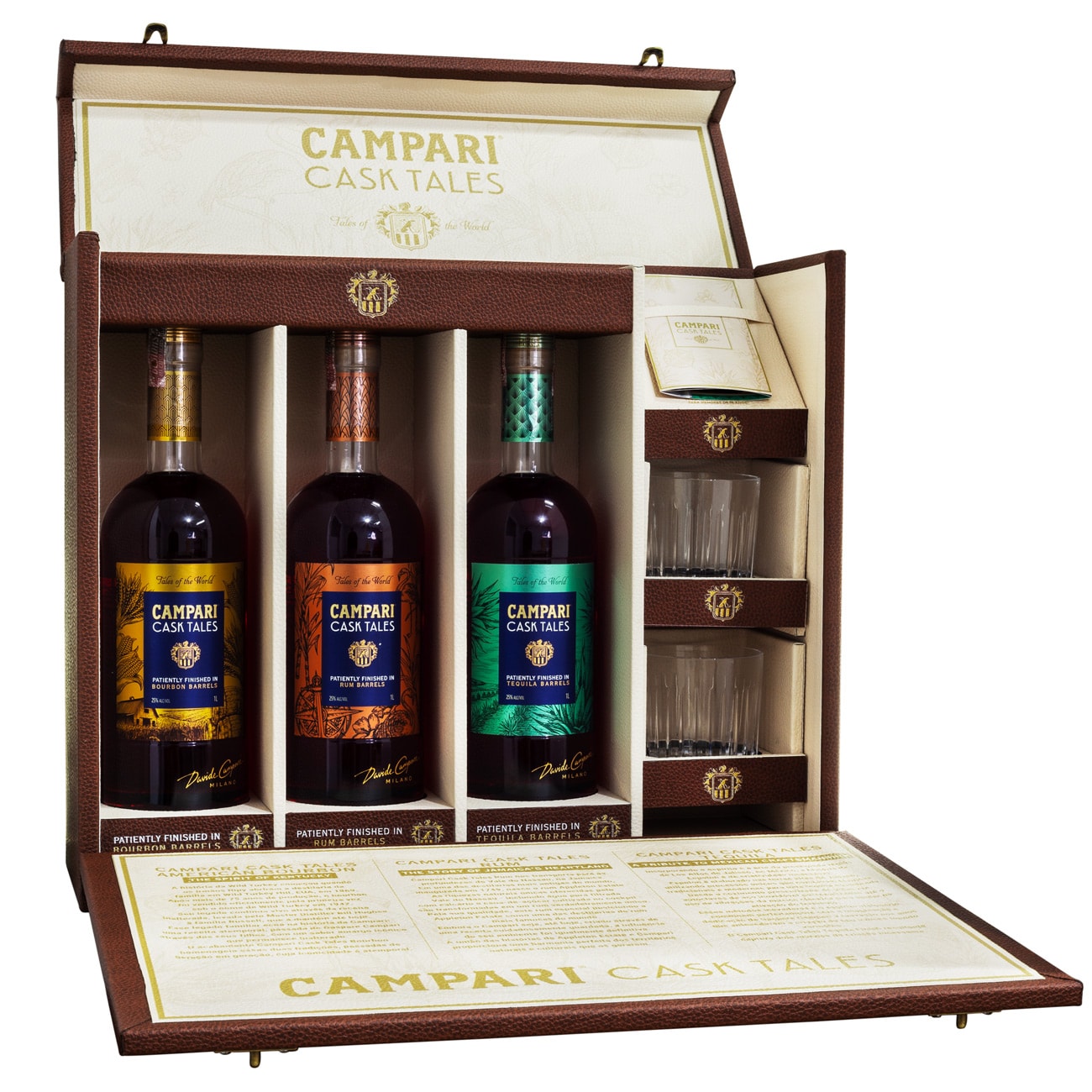 Campari Cask Tales Collection - Maleta Exclusiva - Espaço Prime Bebidas