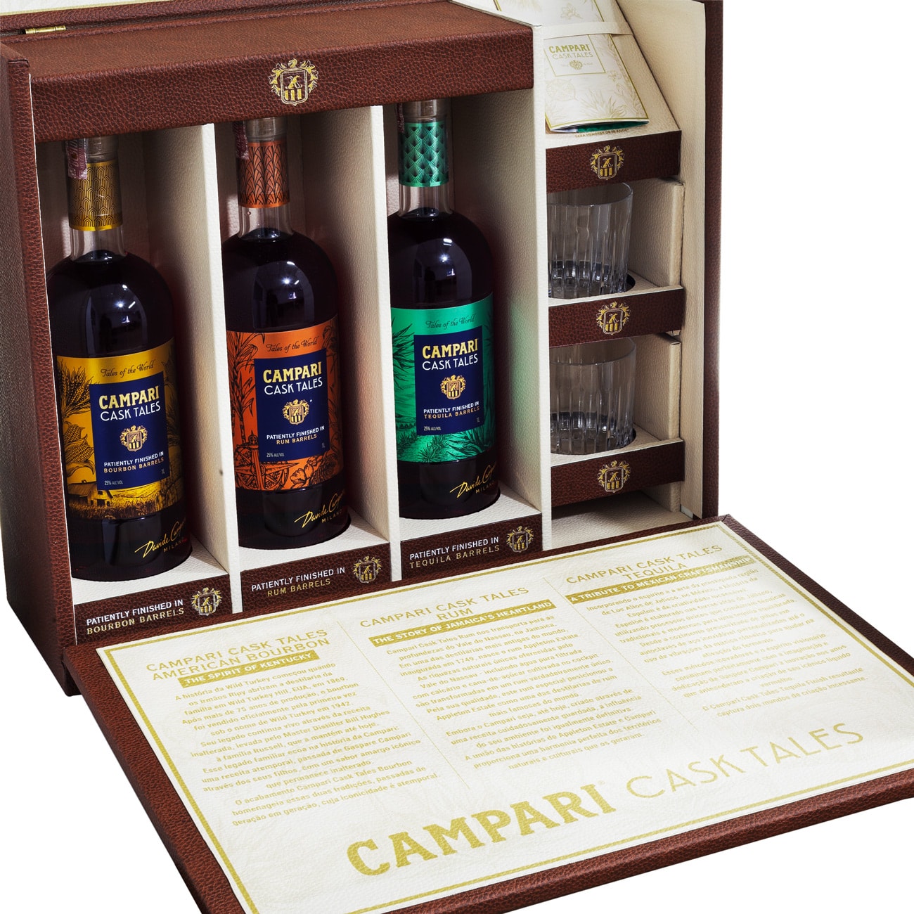 Campari Cask Tales Collection - Maleta Exclusiva - Espaço Prime Bebidas