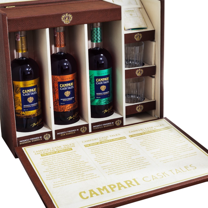 Campari Cask Tales Collection - Maleta Exclusiva - Espaço Prime Bebidas
