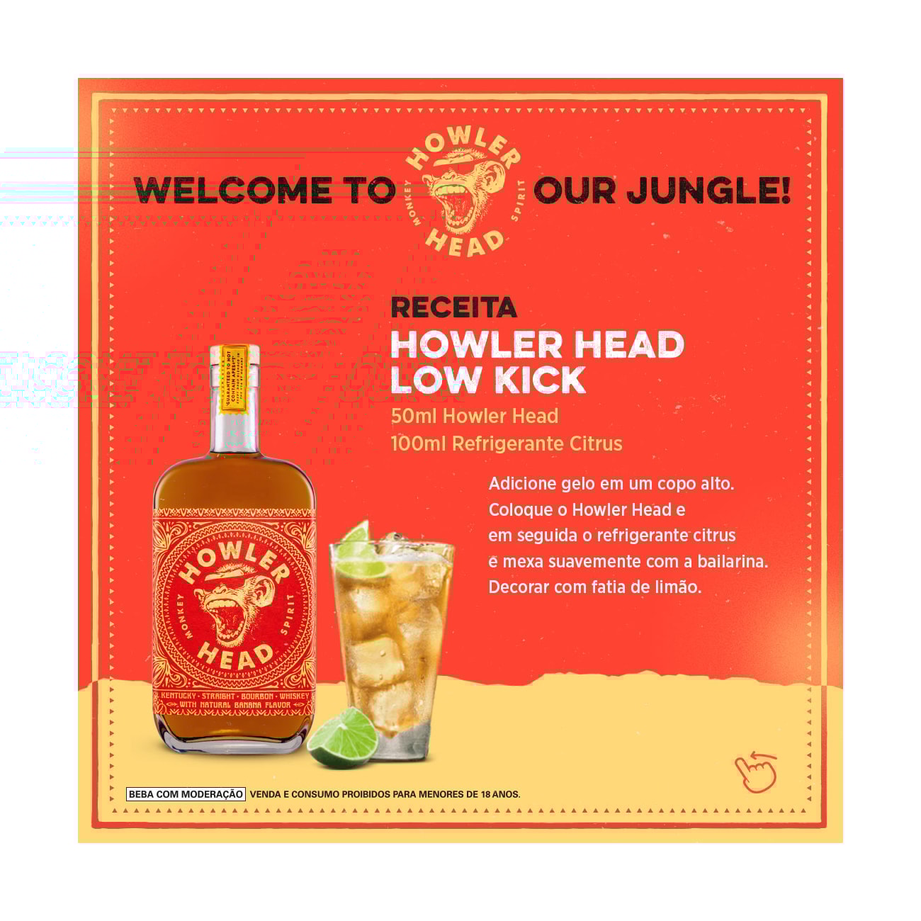 Howler Head Bourbon Whiskey e Banana 750ml - Espaço Prime Bebidas