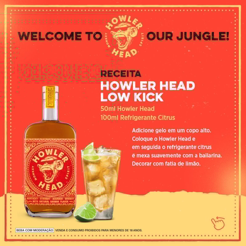 Howler Head Bourbon Whiskey e Banana 750ml - Espaço Prime Bebidas