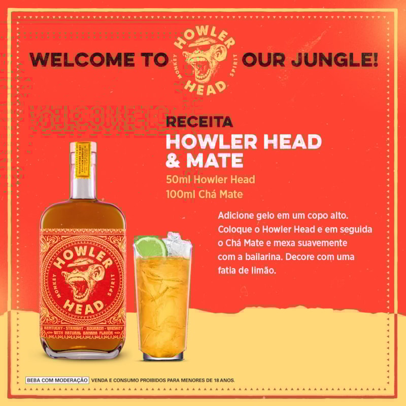 Howler Head Bourbon Whiskey e Banana 750ml - Espaço Prime Bebidas