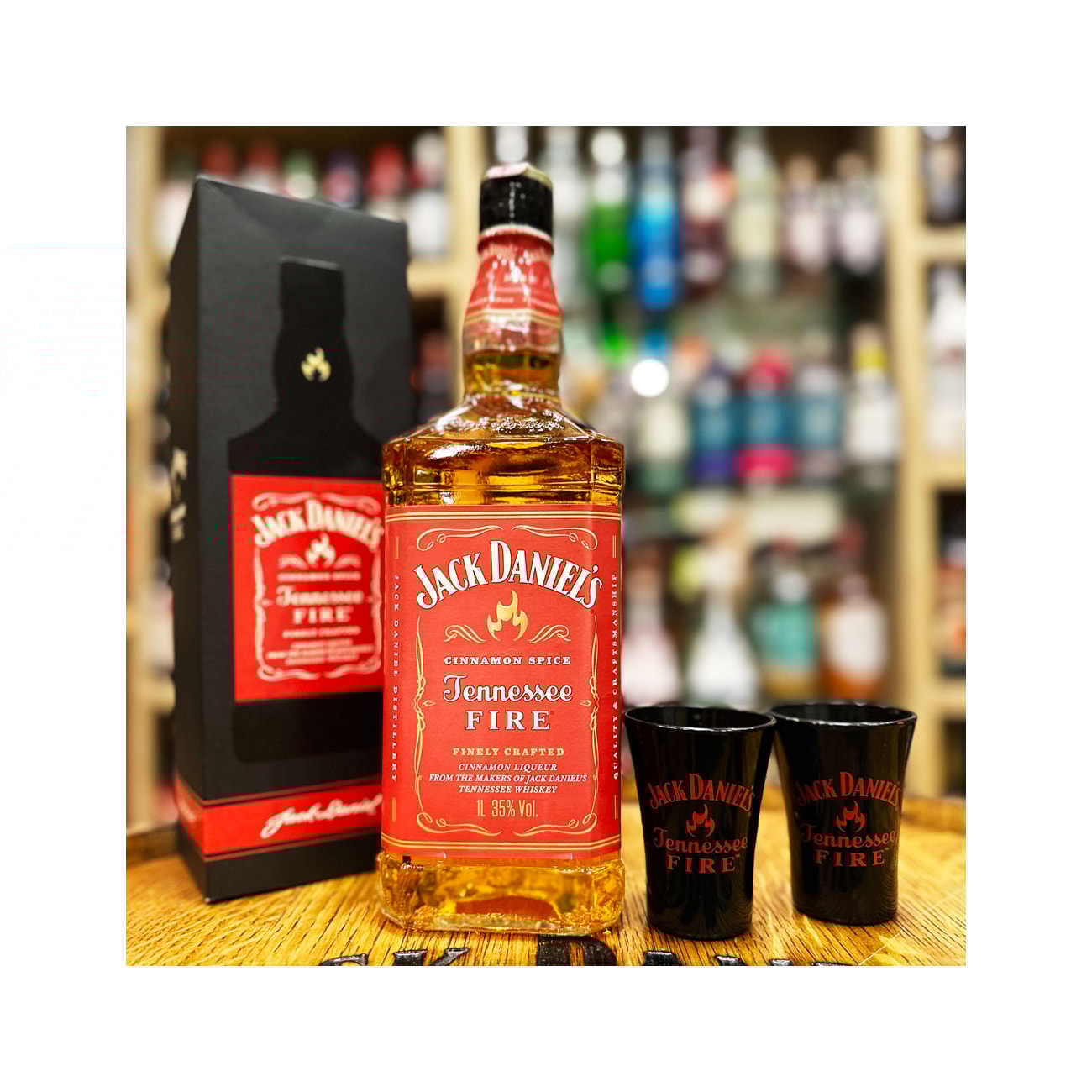 Kit Jack Daniel's Fire 1L + 2 Shots - Espaço Prime Bebidas