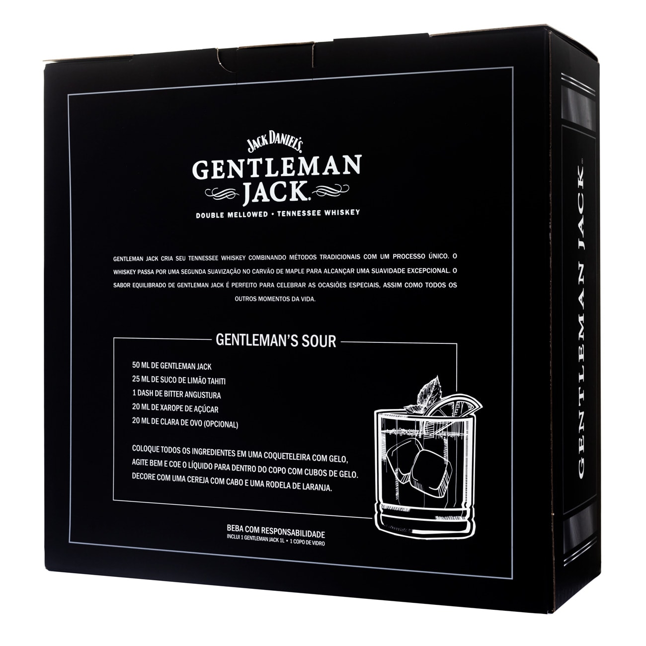 Kit Jack Daniel's Gentleman Jack 1L + Copo de Vidro - Espaço Prime Bebidas