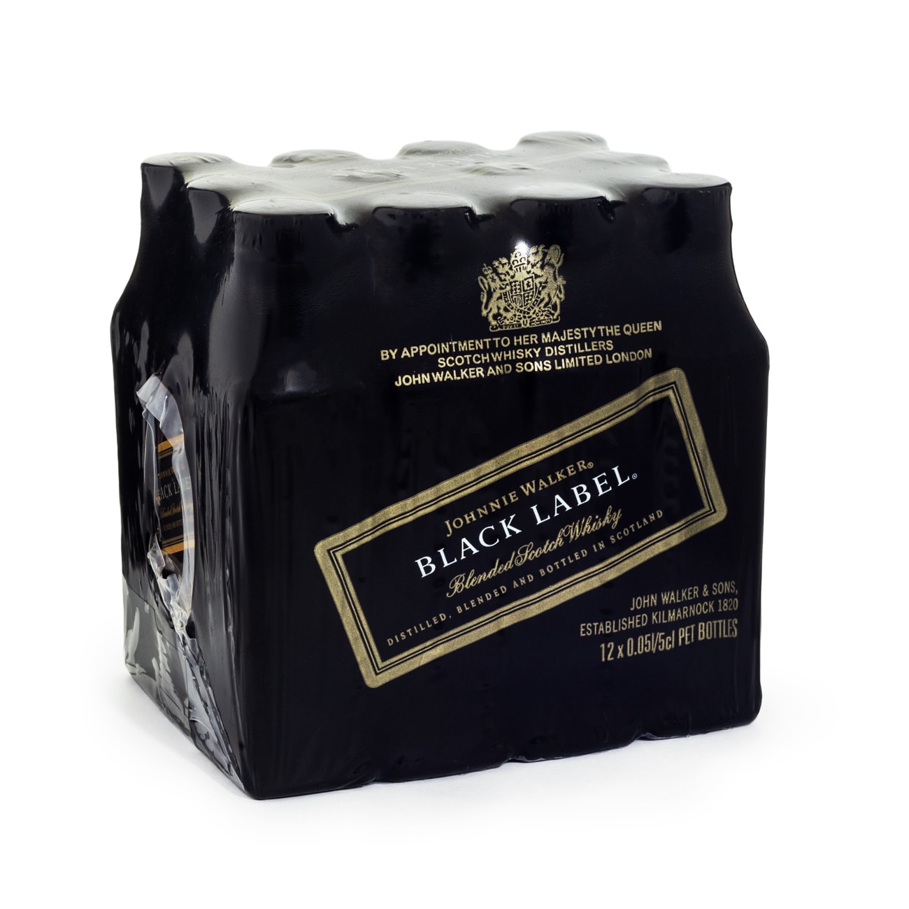 Pack 12un Miniatura Johnnie Walker Black Label Blended Scotch Whisky ...