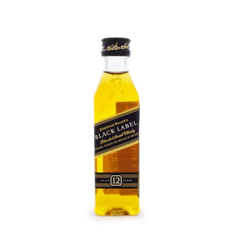 Pack 12un Miniatura Johnnie Walker Black Label Blended Scotch Whisky ...