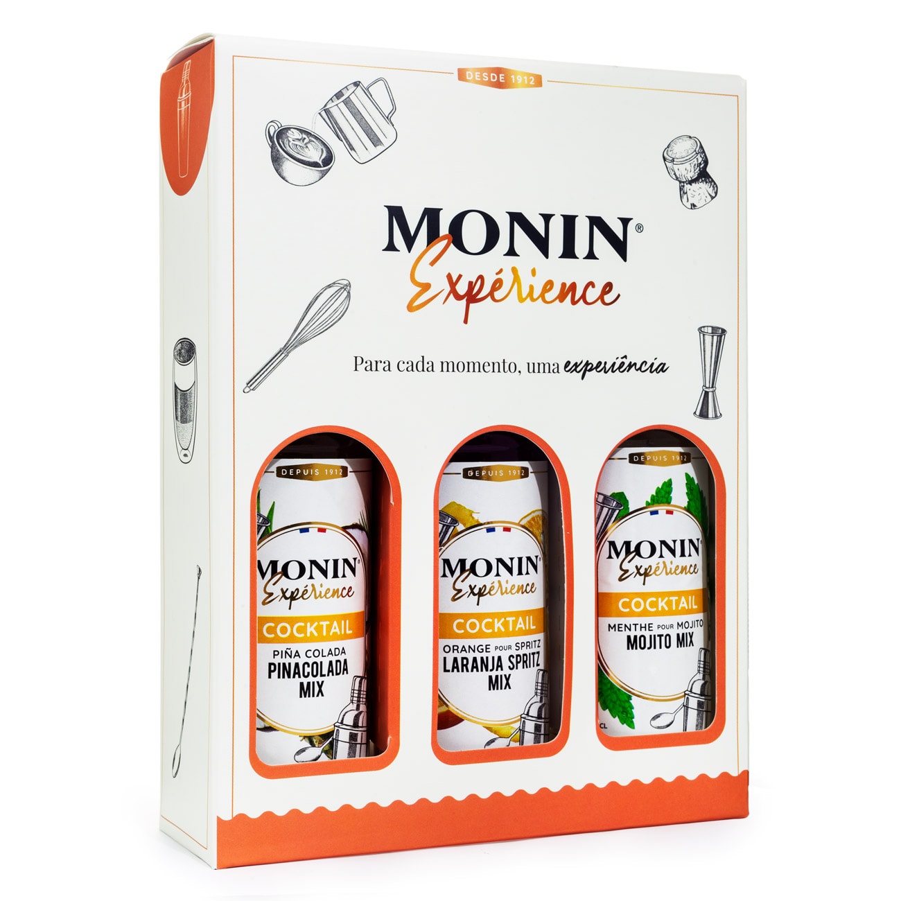Pack Cocktail B Xarope Monin Expérience - 3 Sabores - Espaço Prime Bebidas