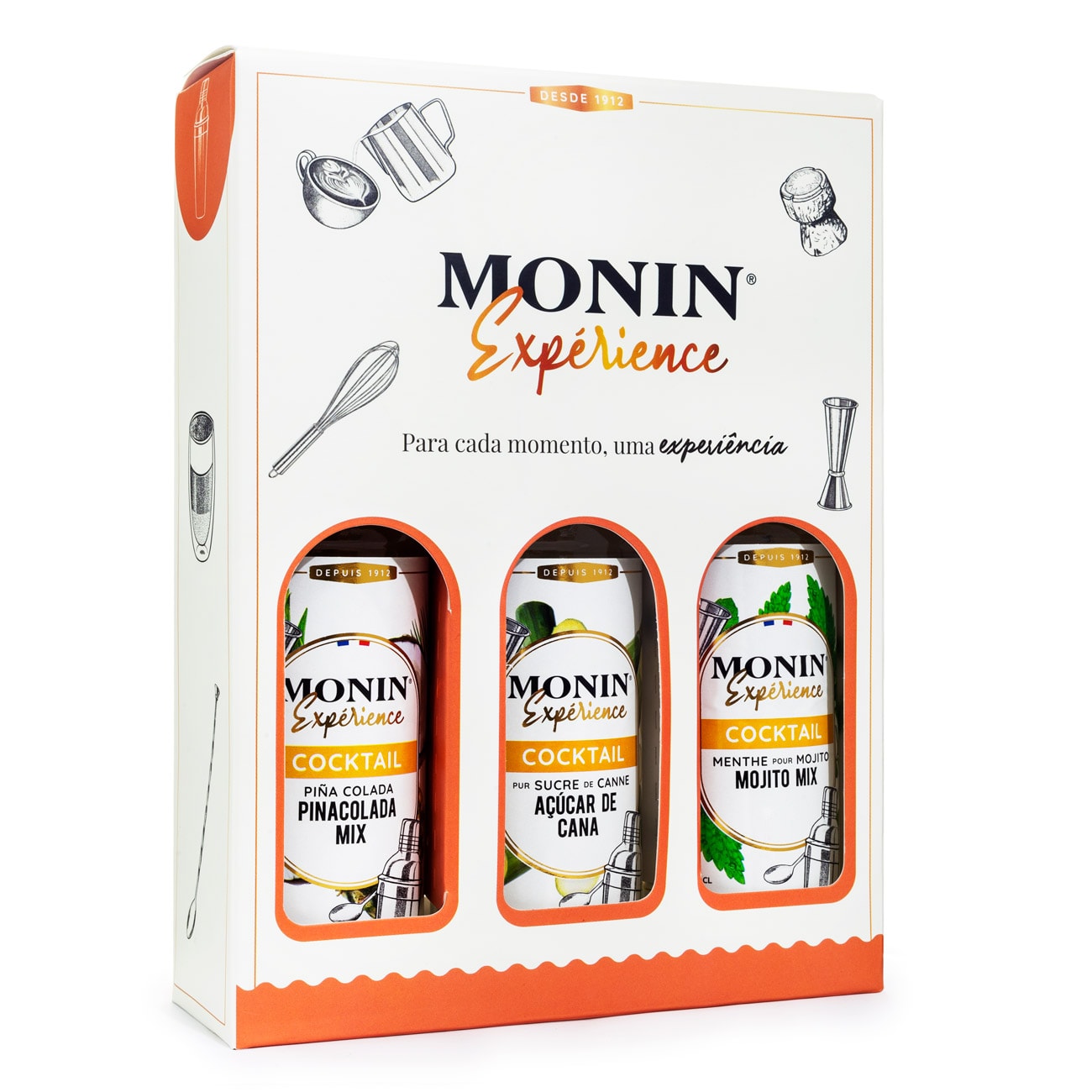 Pack Cocktail Xarope Monin Expérience - 3 Sabores - Espaço Prime Bebidas