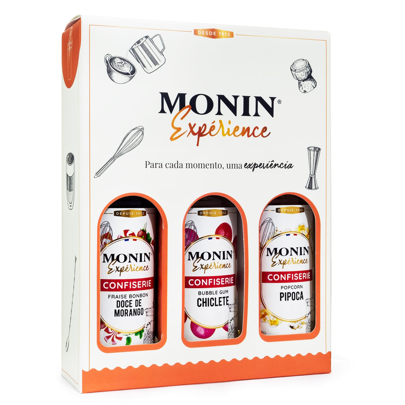 Pack Confiserie Xarope Monin Expérience - 3 Sabores - Espaço Prime Bebidas