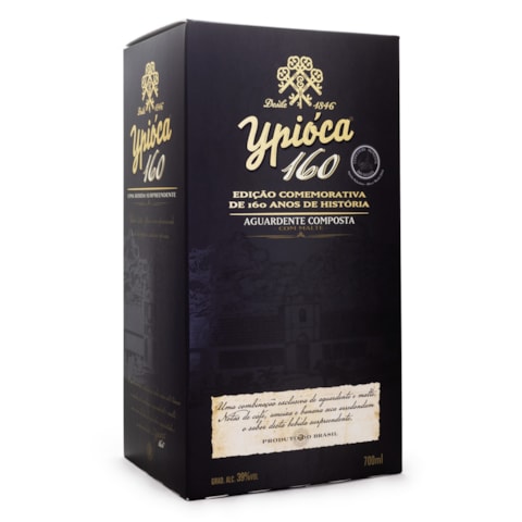 Ypióca 160 Anos Aguardente Composta com Malte 700ml - Espaço Prime Bebidas